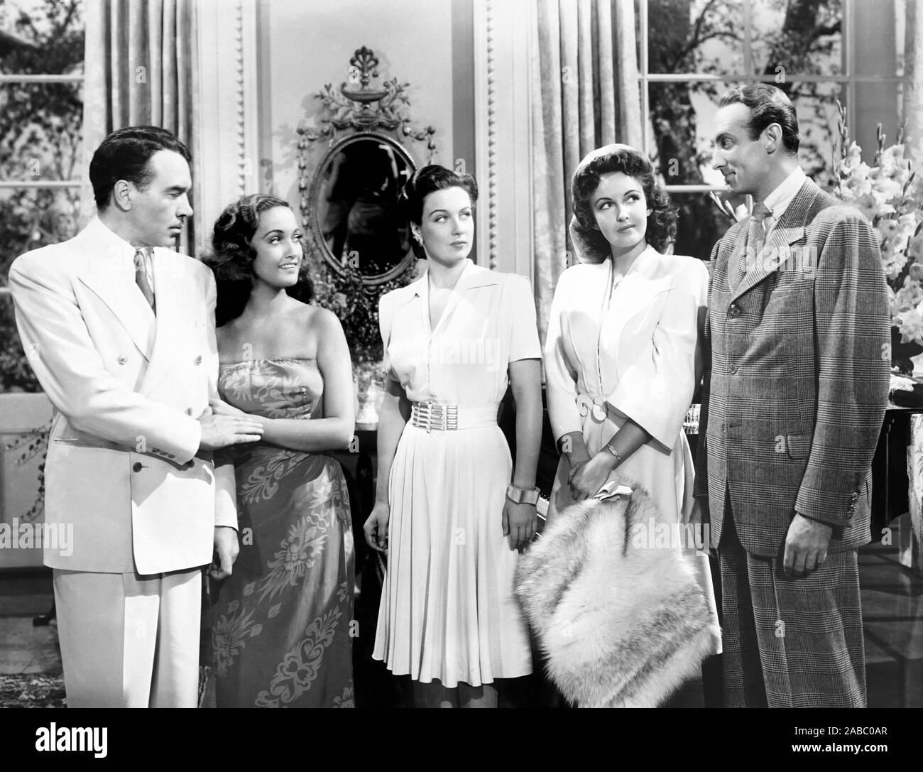 BEYOND THE BLUE HORIZON, from left, Walter Abel, Dorothy Lamour ...