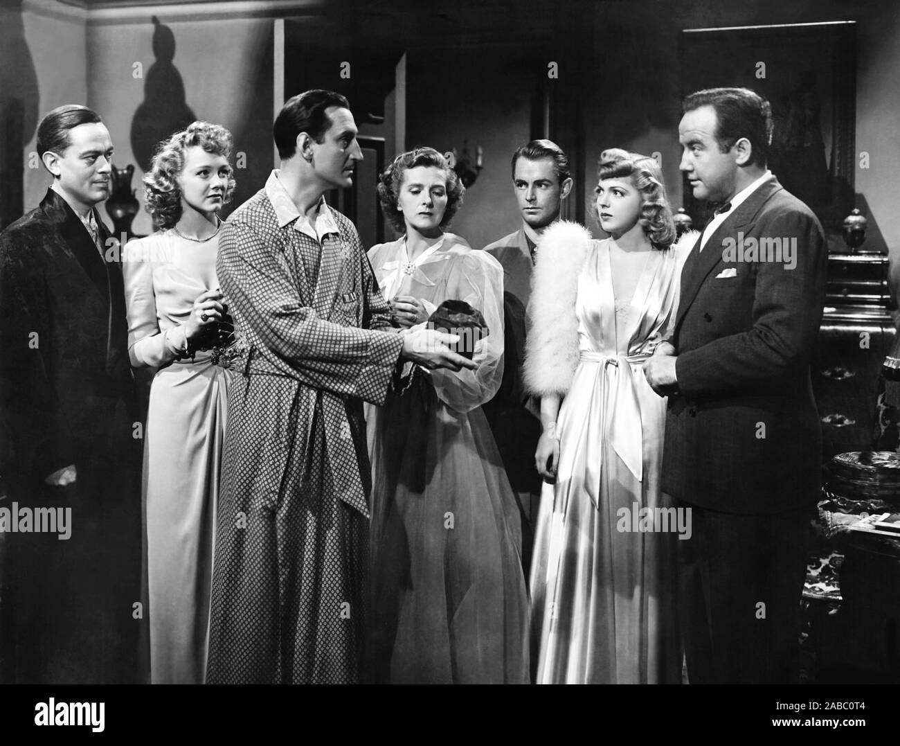 THE BLACK CAT, from left: John Eldredge, Claire Dodd, Basil Rathbone ...