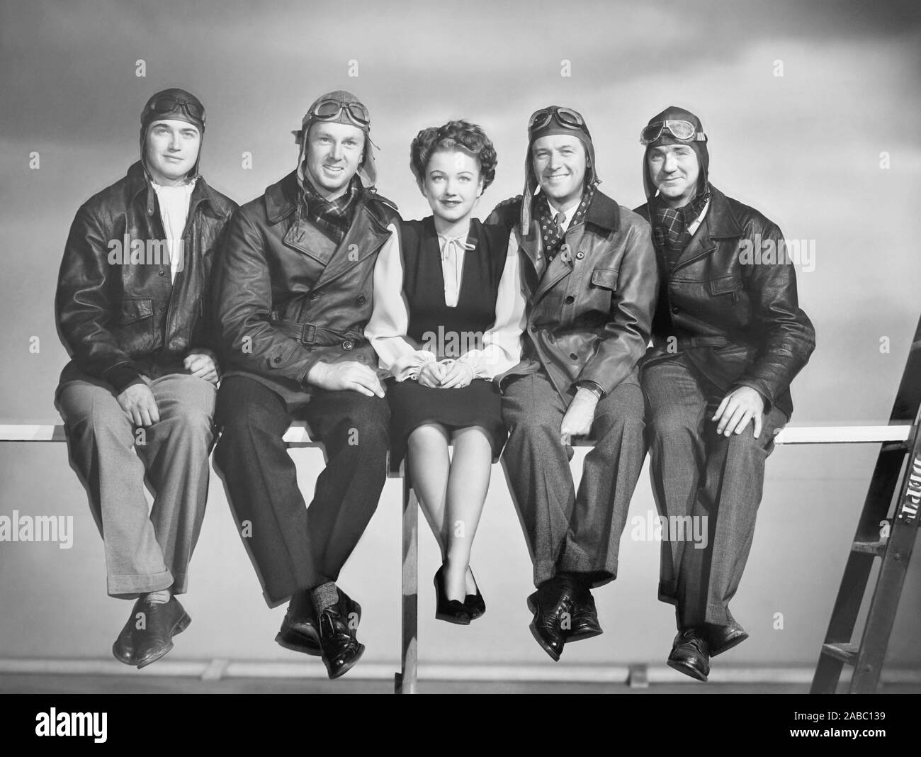 BLAZE OF NOON, from left: Johnny Sands, Sterling Hayden, Anne Baxter ...