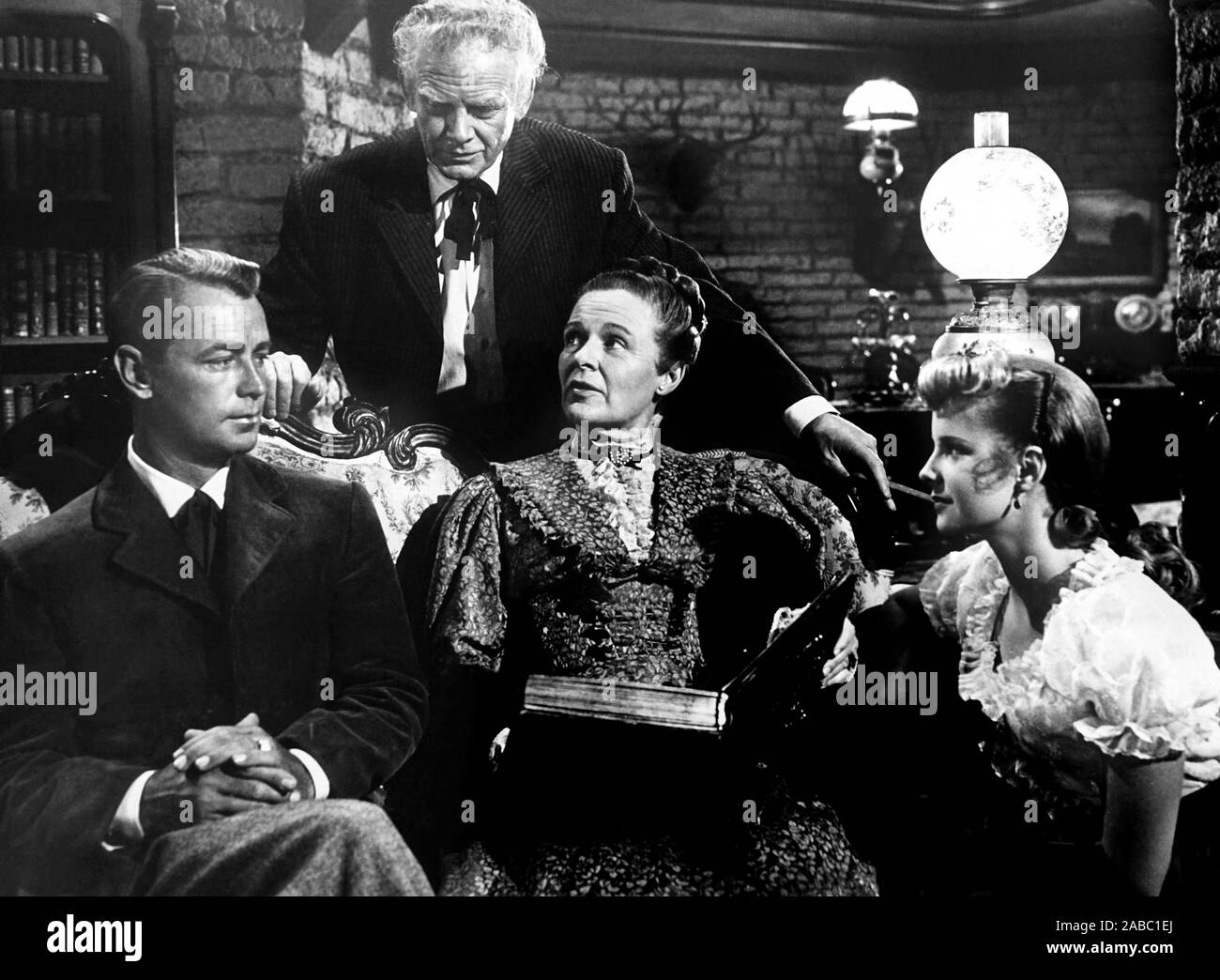 BRANDED, from left, Alan Ladd, Charles Bickford, Selena Royle, Mona ...