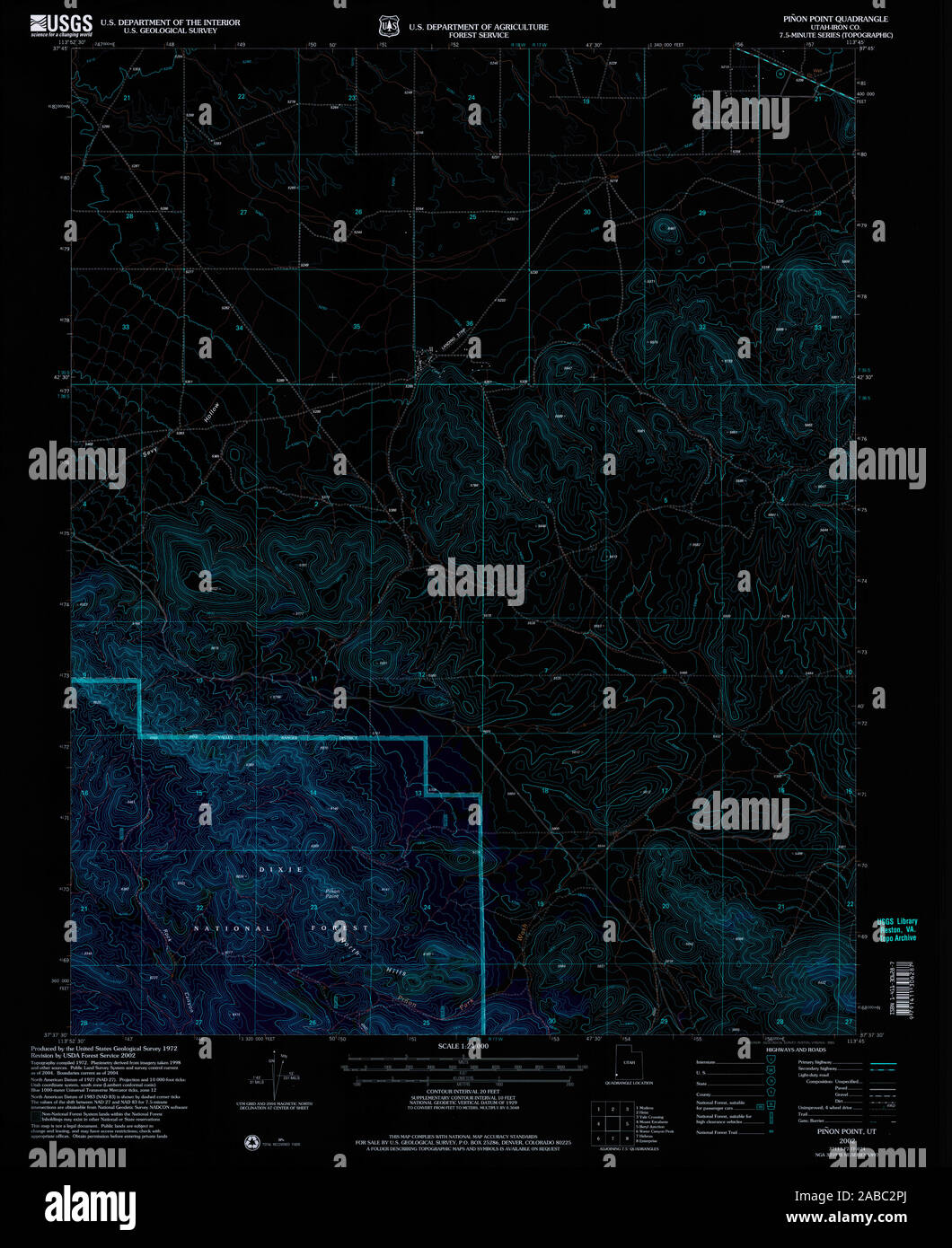 Map of pinon hi-res stock photography and images - Alamy