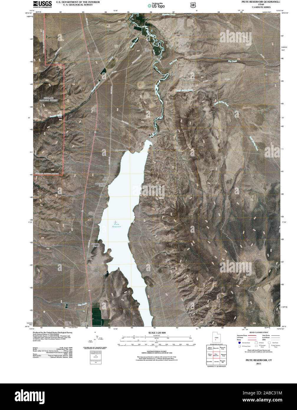 UT Piute Reservoir 20110412 TM Restoration Stock Photo - Alamy
