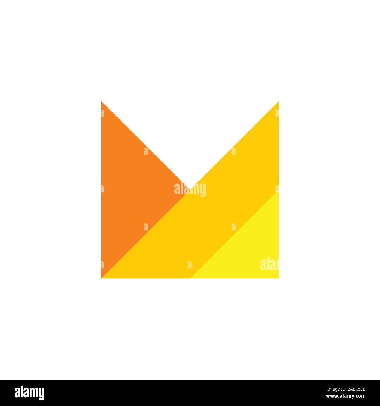 letter m simple gradient origami logo vector Stock Vector Image & Art ...