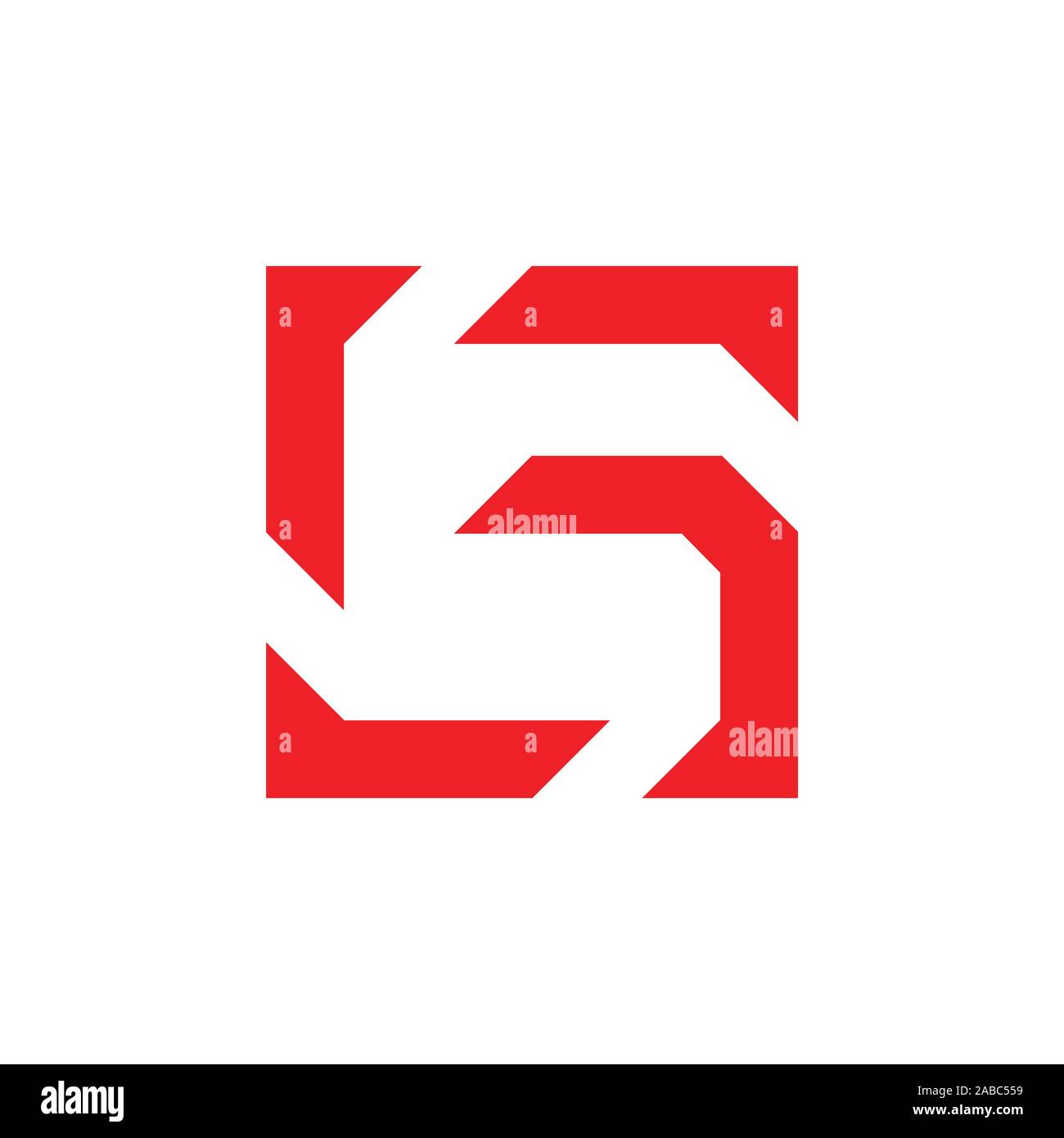 letter g square geometric dynamic concept logo vector Stock Vector ...