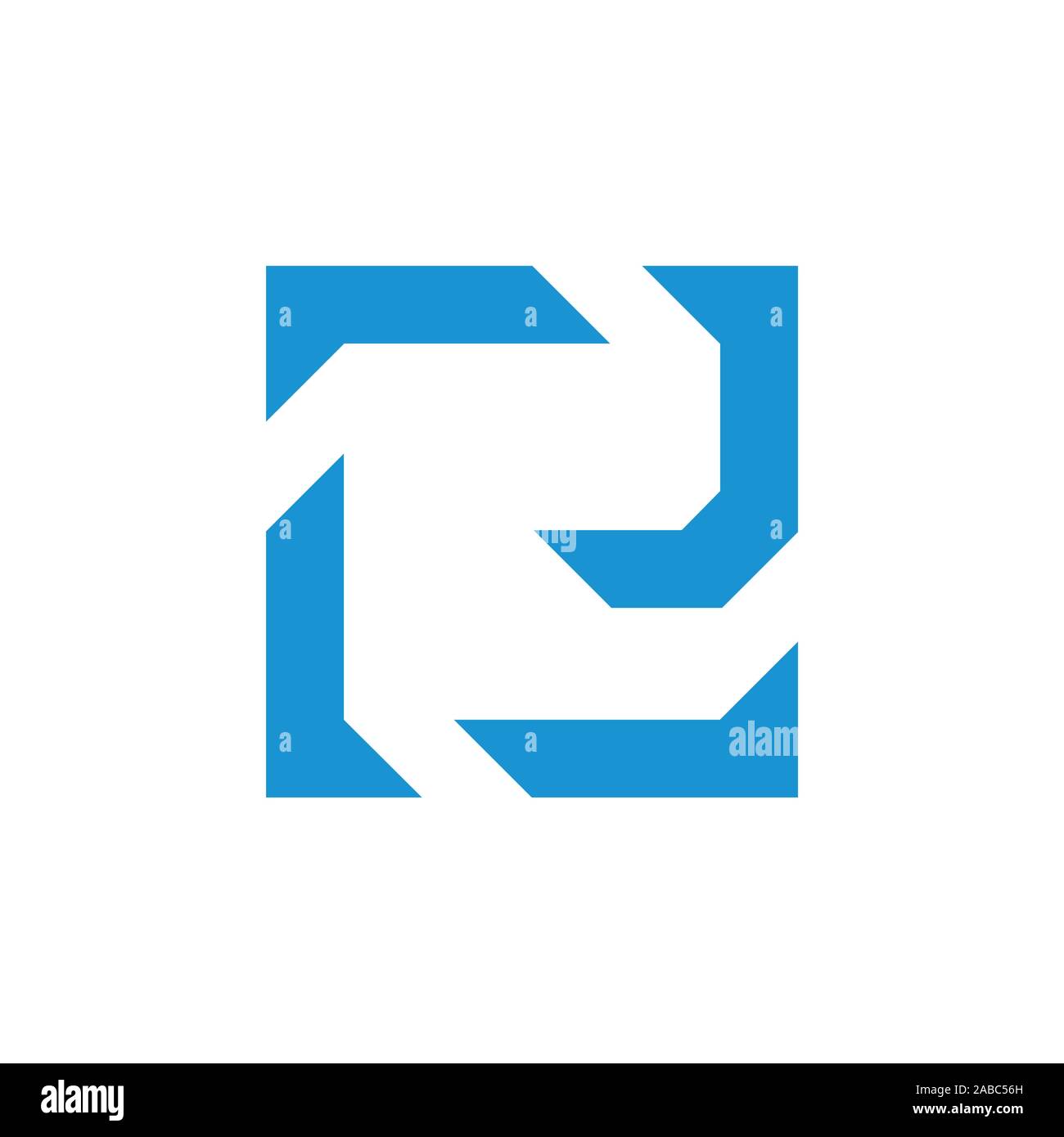 letter e square geometric dynamic concept logo vector Stock Vector ...