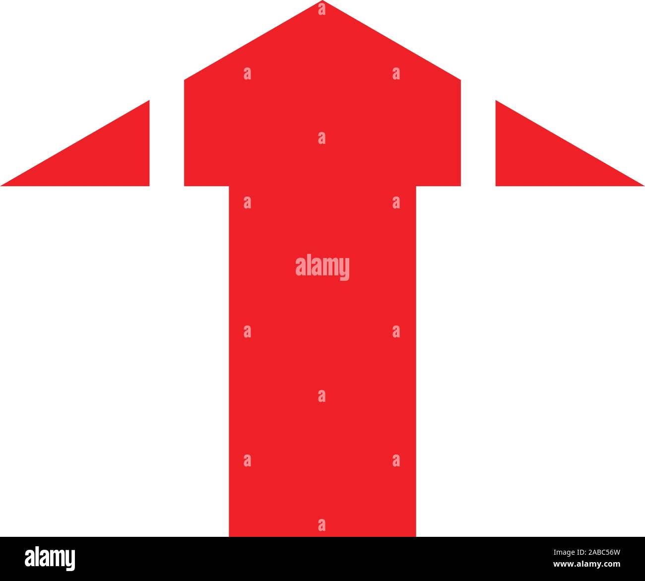 arrow up simple geometric logo vector Stock Vector Image & Art - Alamy