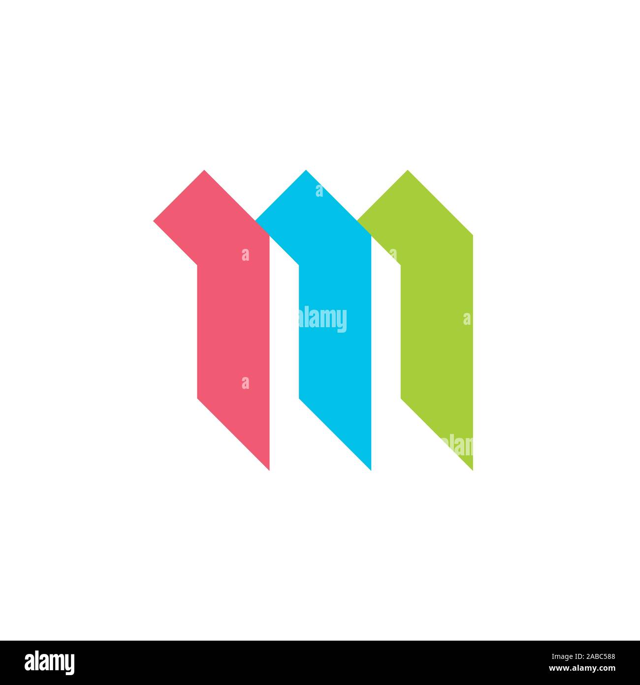 letter m colorful geometric line logo vector Stock Vector Image & Art ...