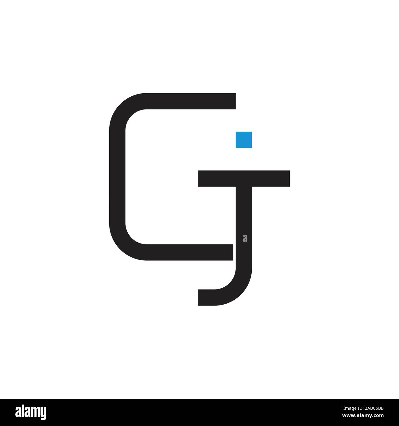letter gj simple linear geometric logo Stock Vector Image & Art - Alamy