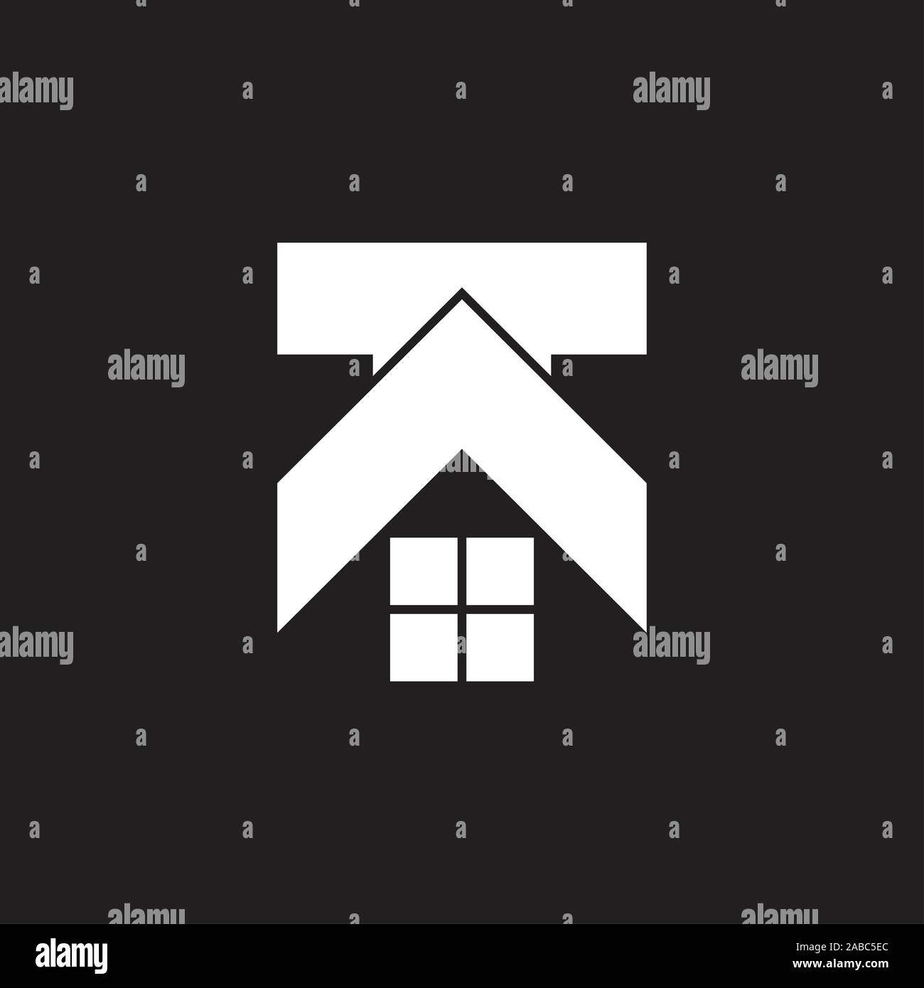 letter t roof window real estate logo vector Stock Vector Image & Art ...