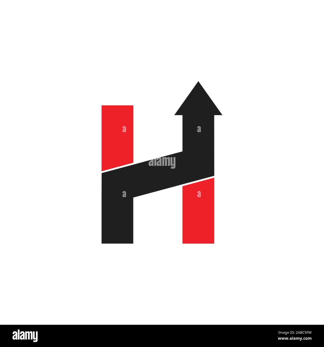 letter h geometric arrow up logo Stock Vector Image & Art - Alamy