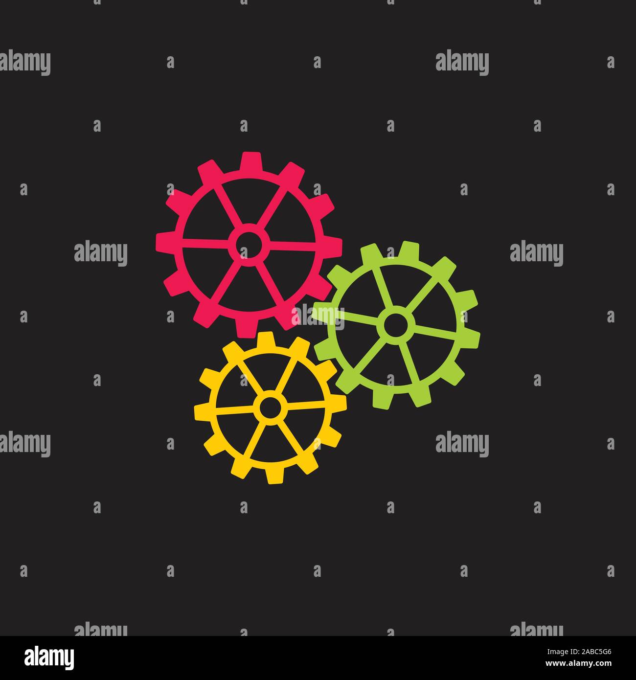 cog machine colorful system logo vector Stock Vector Image & Art - Alamy