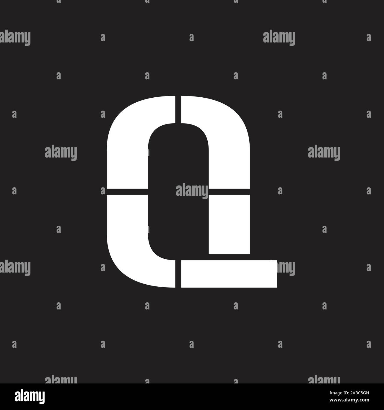 letter q simple geometric logo vector Stock Vector Image & Art - Alamy