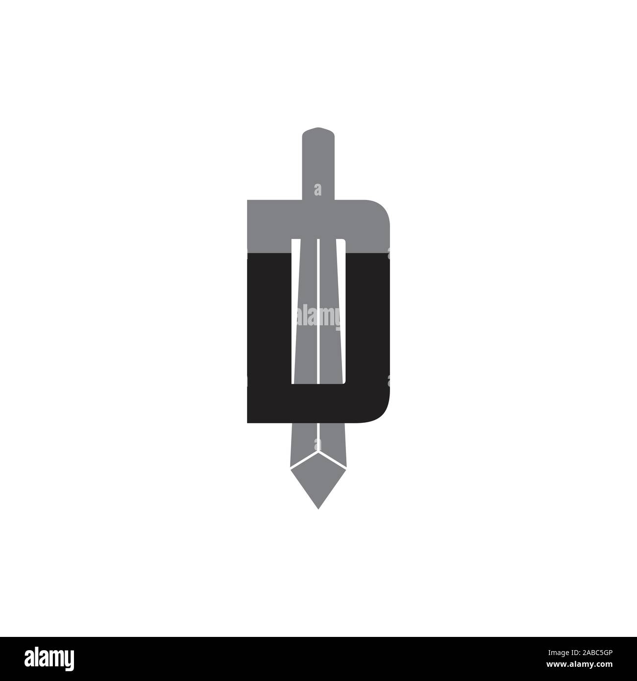 letter d sword design logo vector Stock Vector Image & Art - Alamy