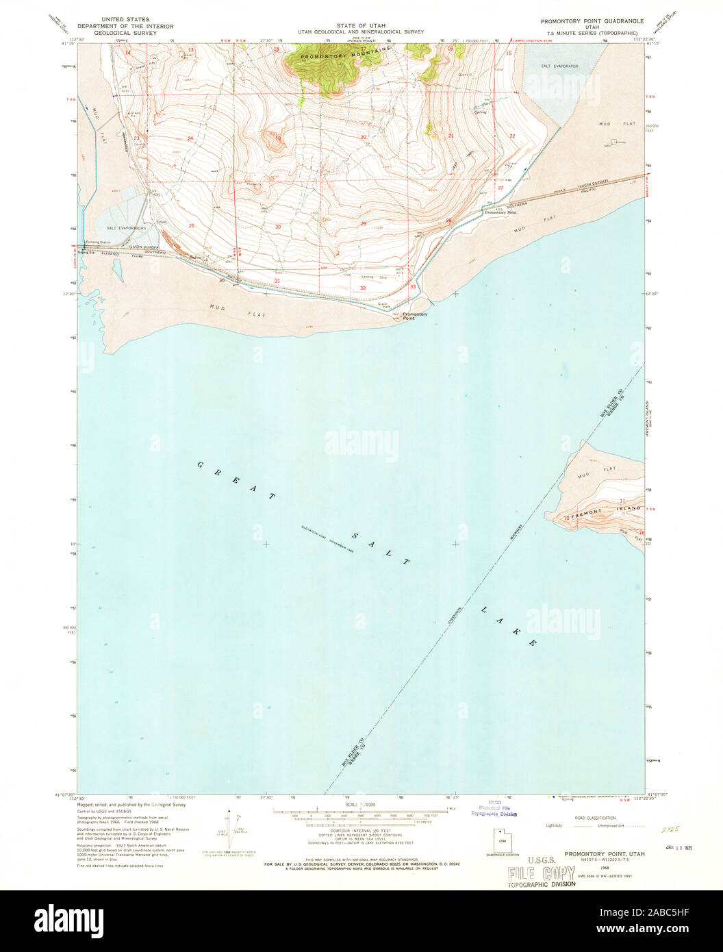 UT Promontory Point 251414 1968 24000 Restoration Stock Photo - Alamy