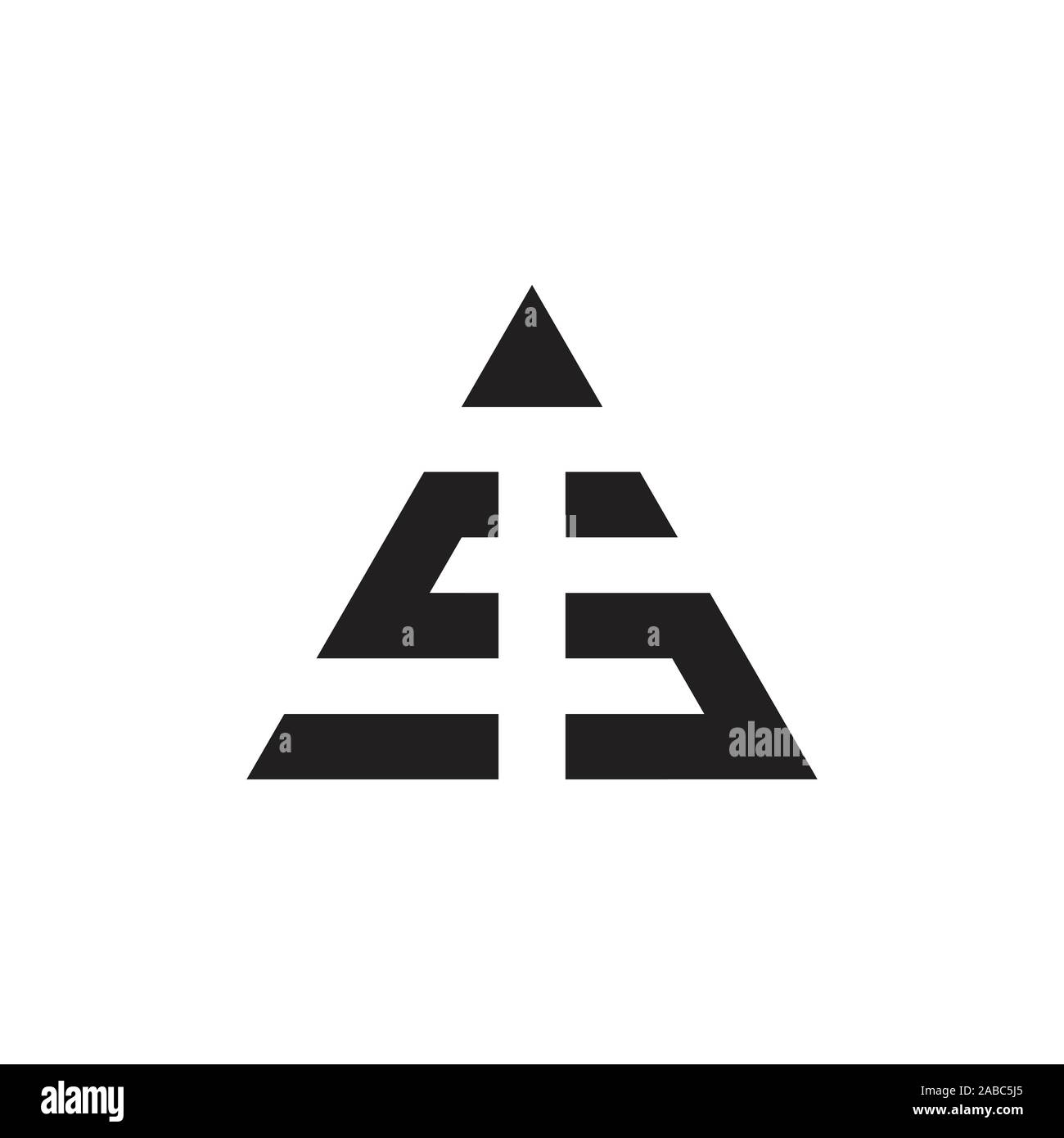 letter s triangle arrow movement up logo vector Stock Vector Image ...