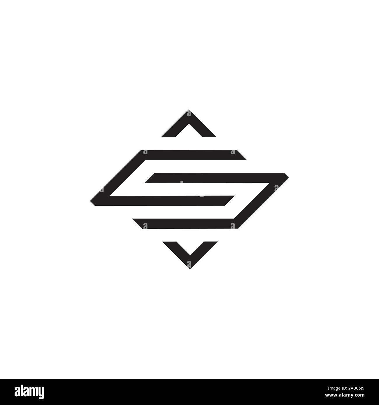 simple geometric font clear logo vector Stock Vector Image & Art - Alamy