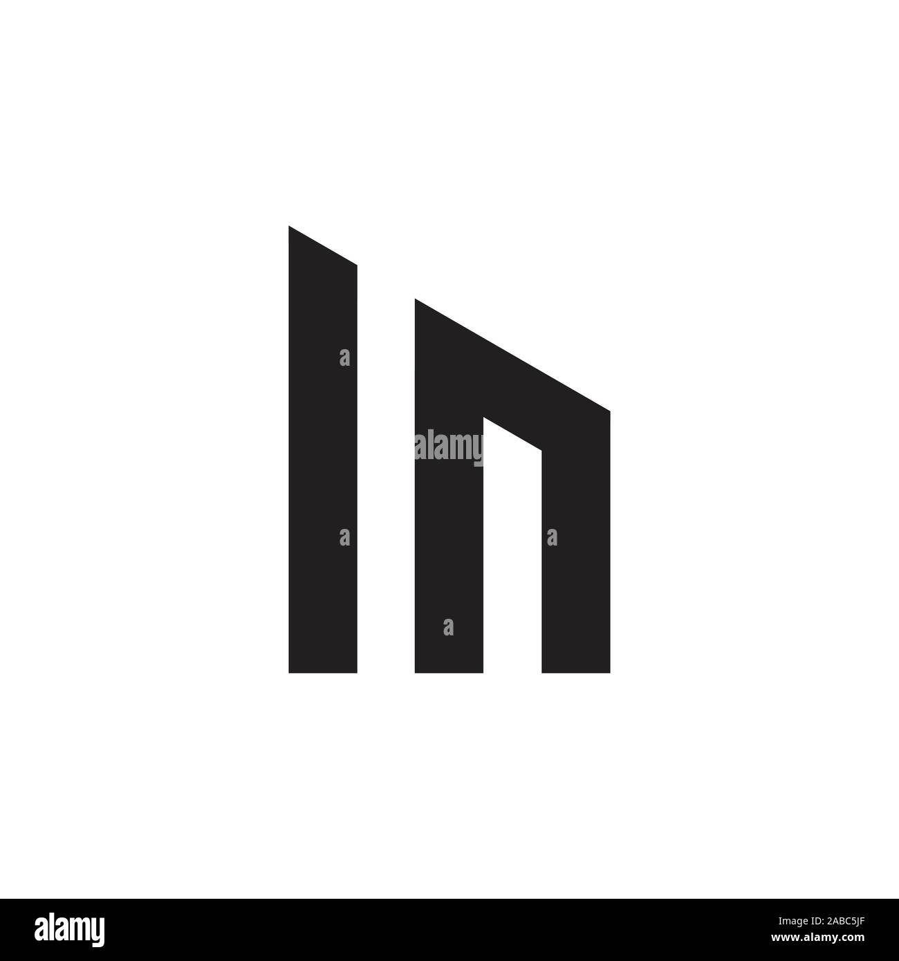 letter mn simple geometric line logo vector Stock Vector Image & Art ...