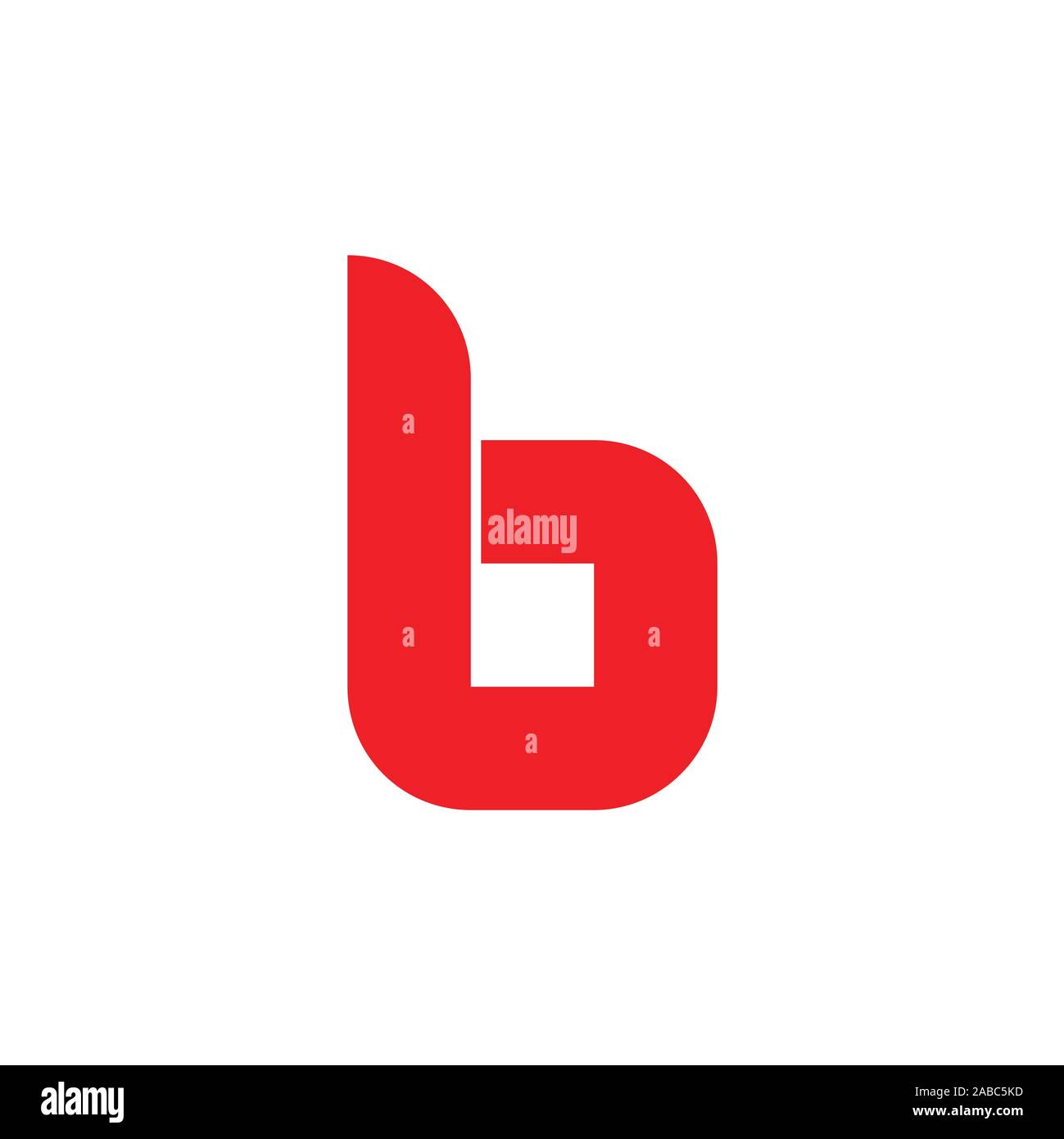 letter b simple geometric square logo vector Stock Vector Image & Art ...