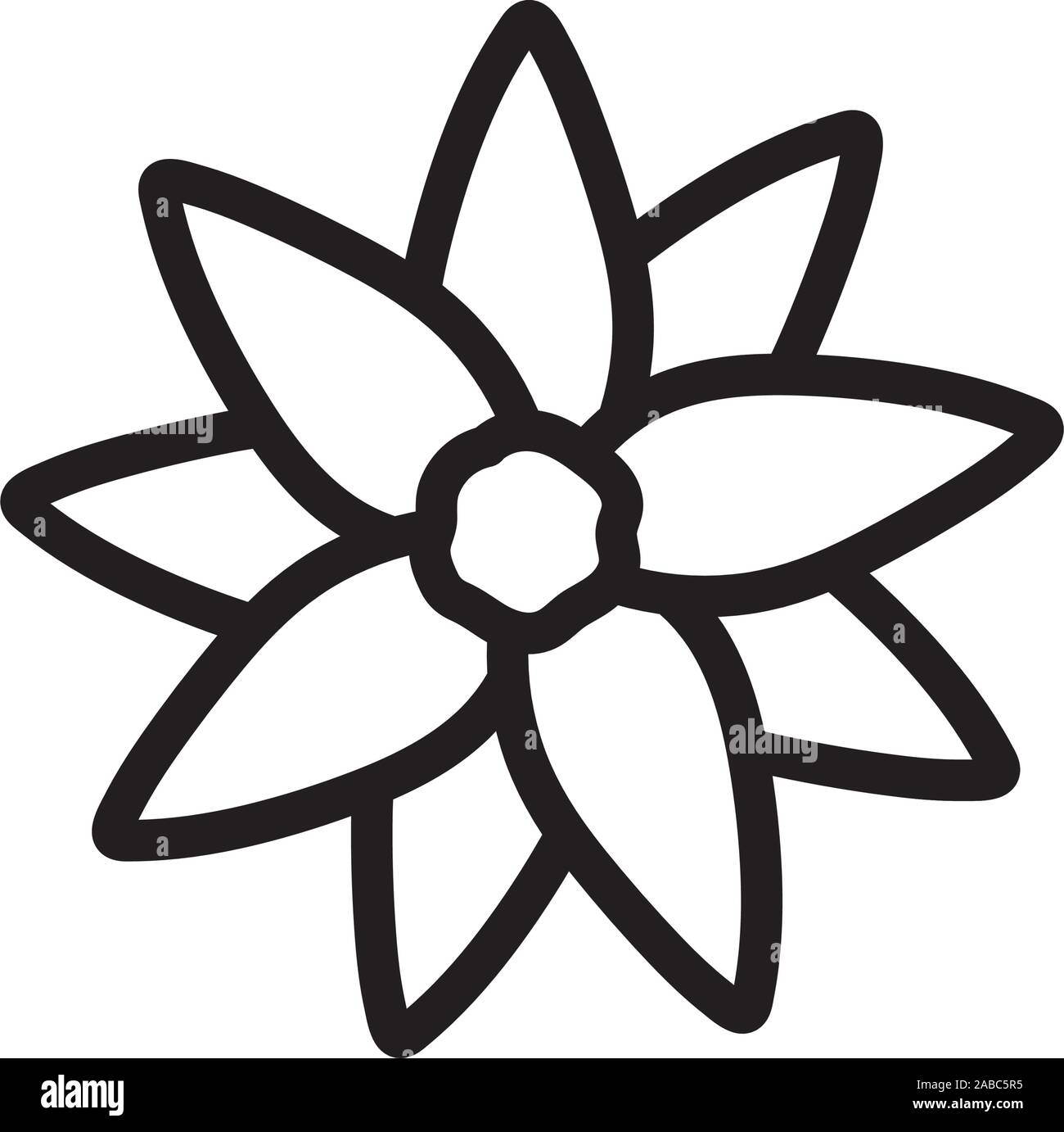 flower decoration nature on white background vector illustration thick ...