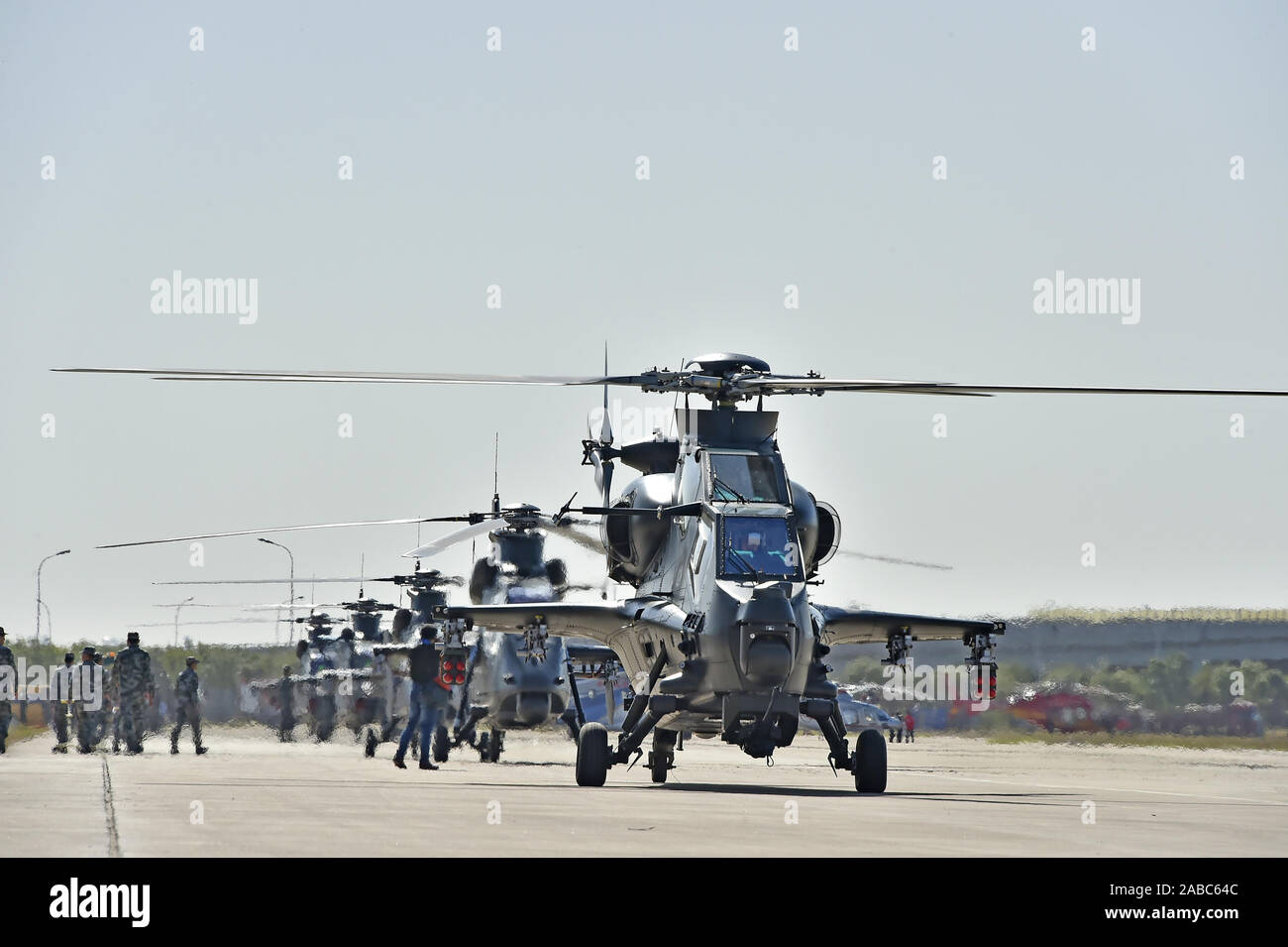 Helicopters that finished their task of participating into the military ...