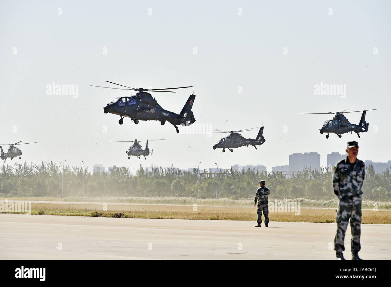 Helicopters that finished their task of participating into the military ...