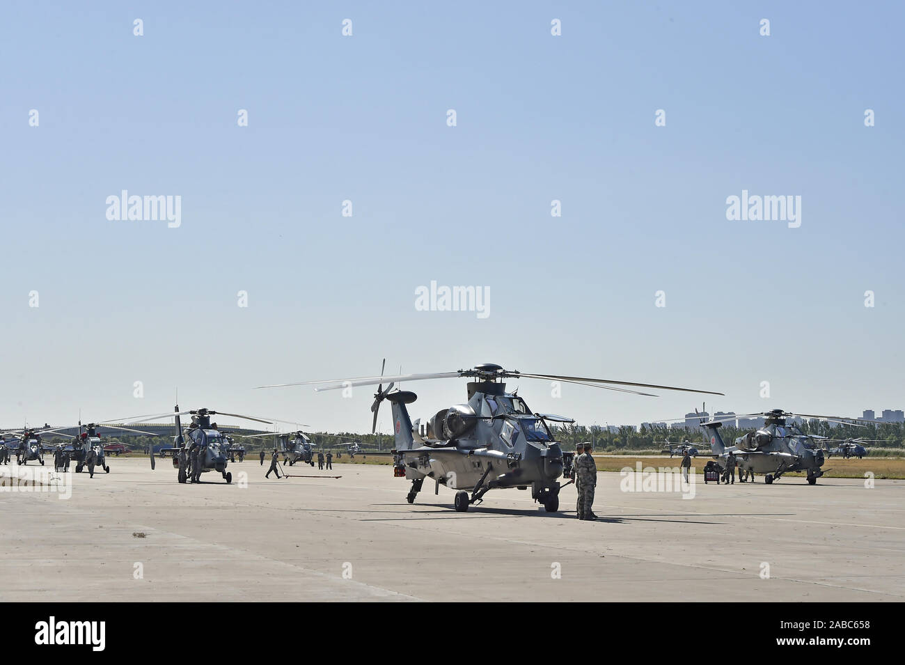 Helicopters that finished their task of participating into the military ...