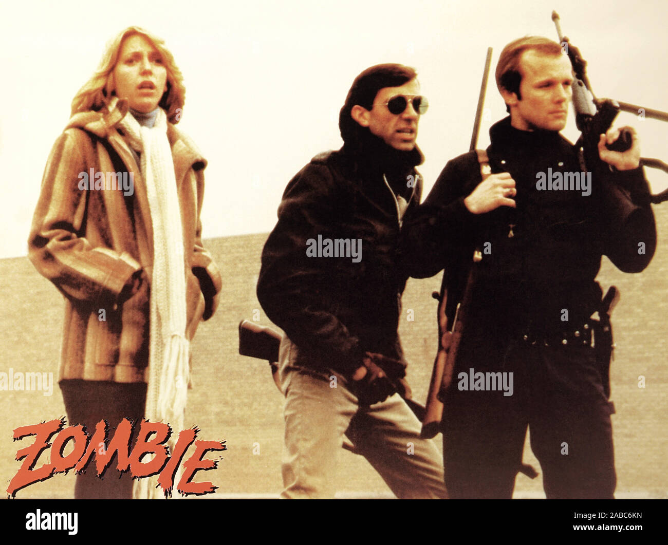 DAWN OF THE DEAD, (aka ZOMBIE), European lobbycard, from left: Gaylen ...