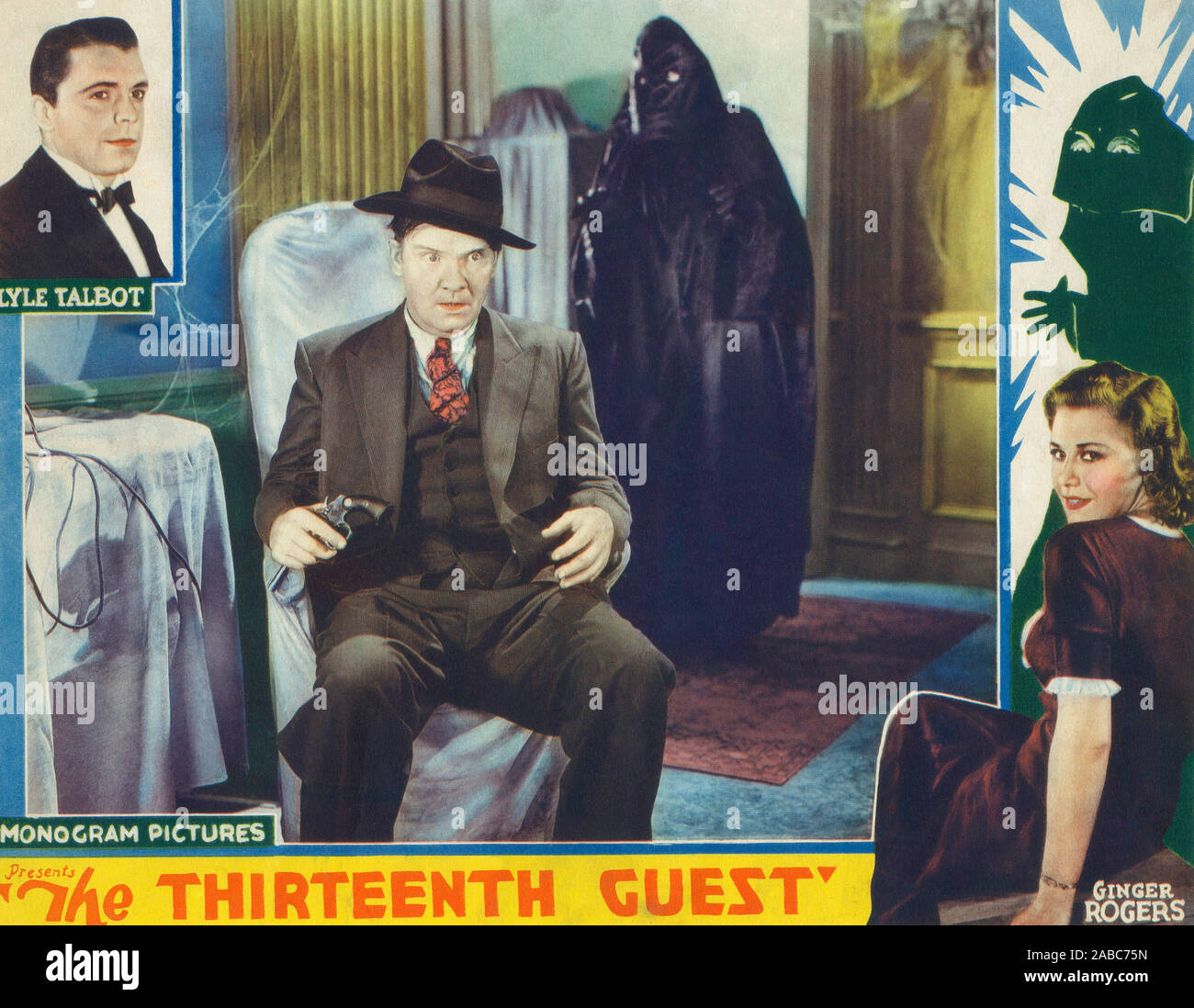 THE THIRTEENTH GUEST, US lobbycard, from left: Lyle Talbot, Paul Hurst ...