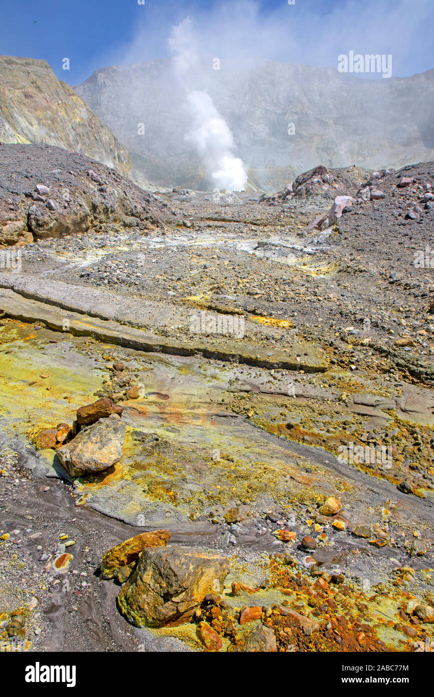 Whakaari (White Island), New Zealand's most active volcano Stock Photo ...