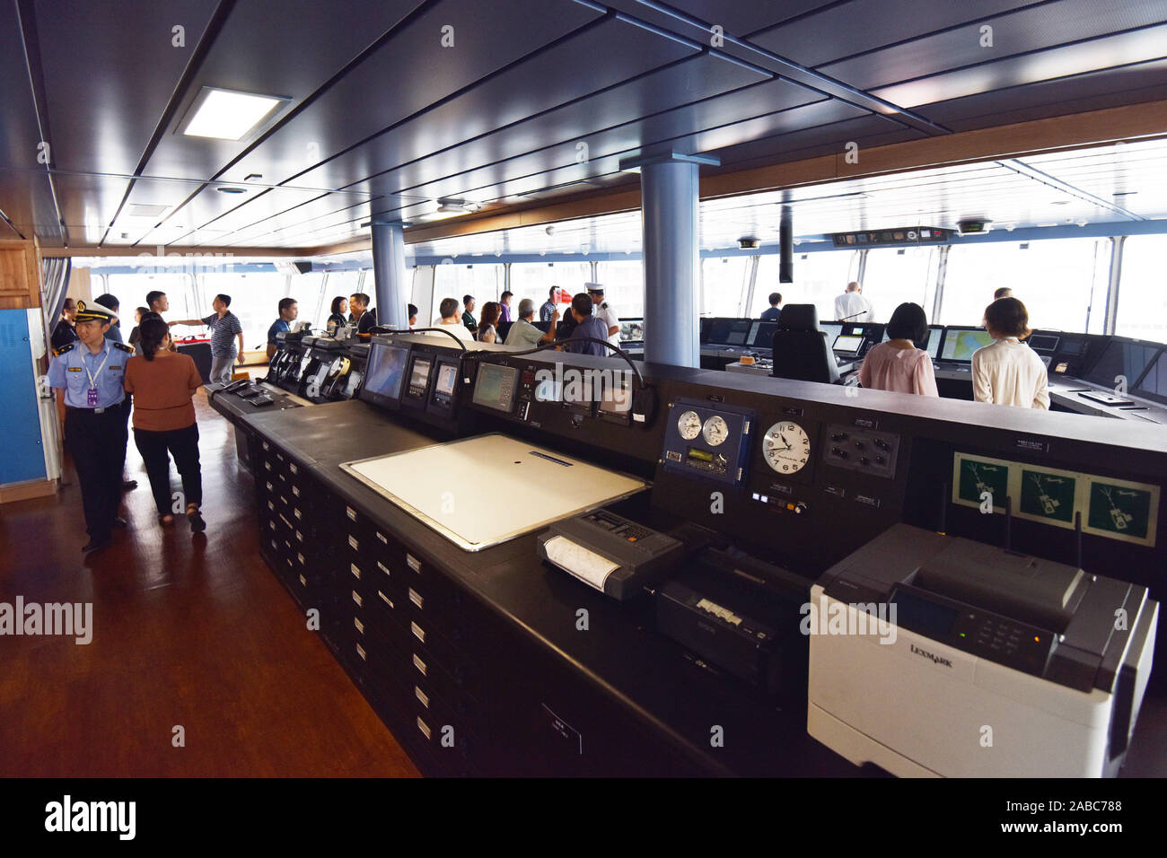 Xue Long 2, a Chinese icebreaking research vessel, harbors at Shekou ...