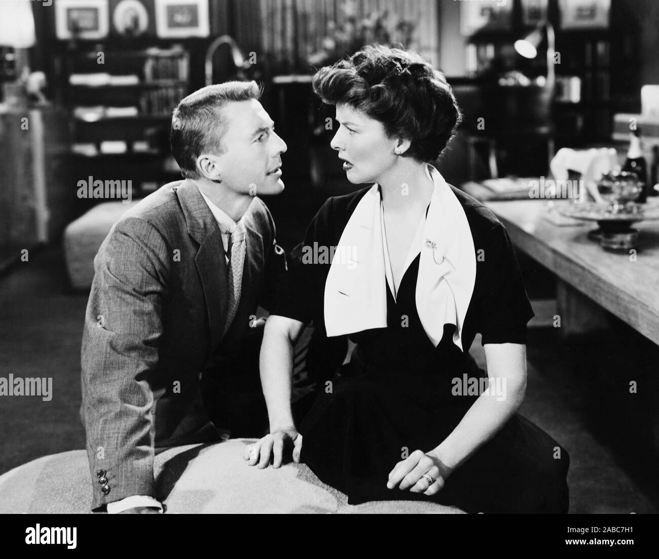 ADAM'S RIB, from left: David Wayne, Katharine Hepburn, 1949 Stock Photo ...