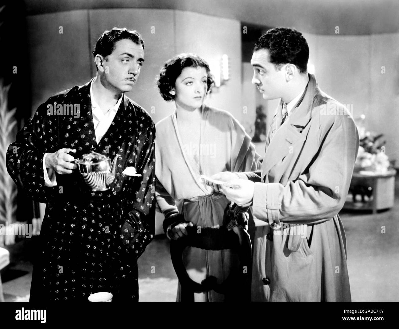 AFTER THE THIN MAN, from left, William Powell, Myrna Loy, Sam Levene ...