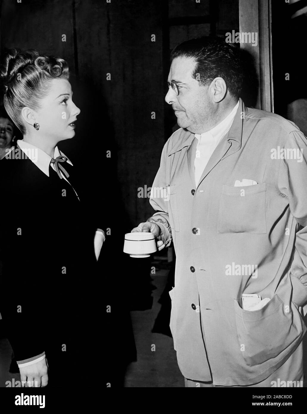 ANGEL ON MY SHOULDER, from left: Anne Baxter, director Archie Mayo on ...