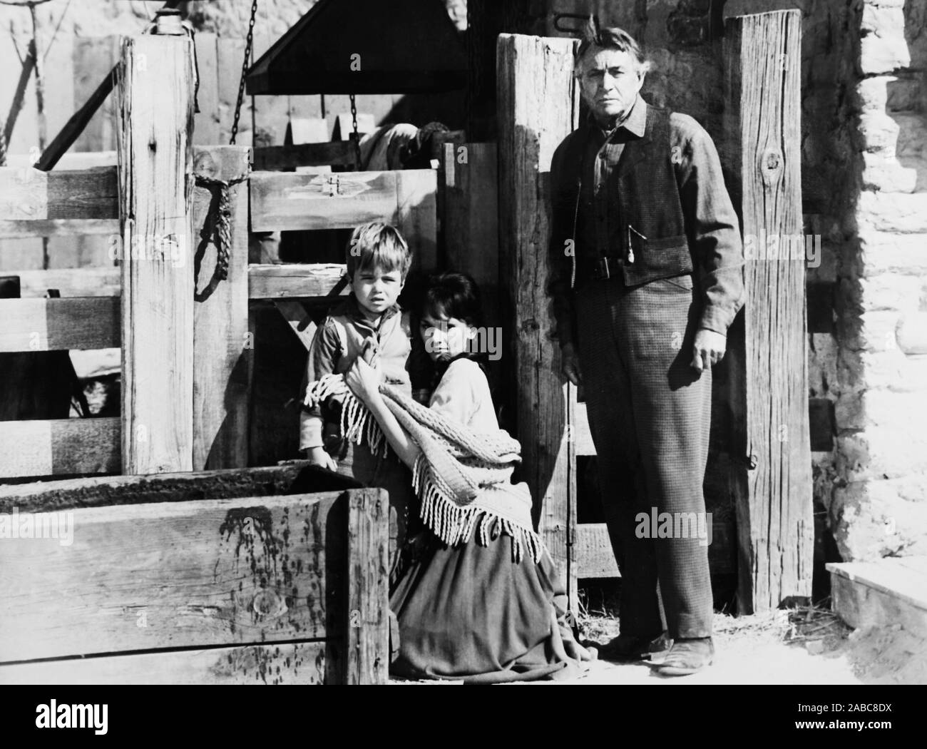 AN EYE FOR AN EYE, from left: Clint Howard, Gloria Talbott, Paul Fix ...