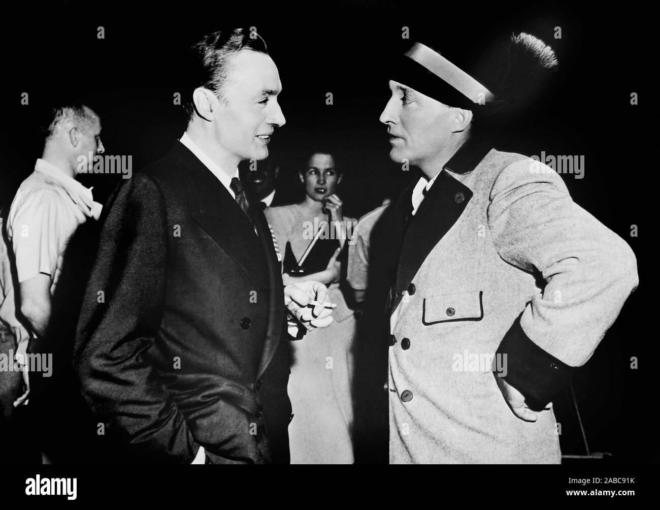ARCH OF TRIUMPH, from left: Charles Boyer vistied by Bing Crosby in ...