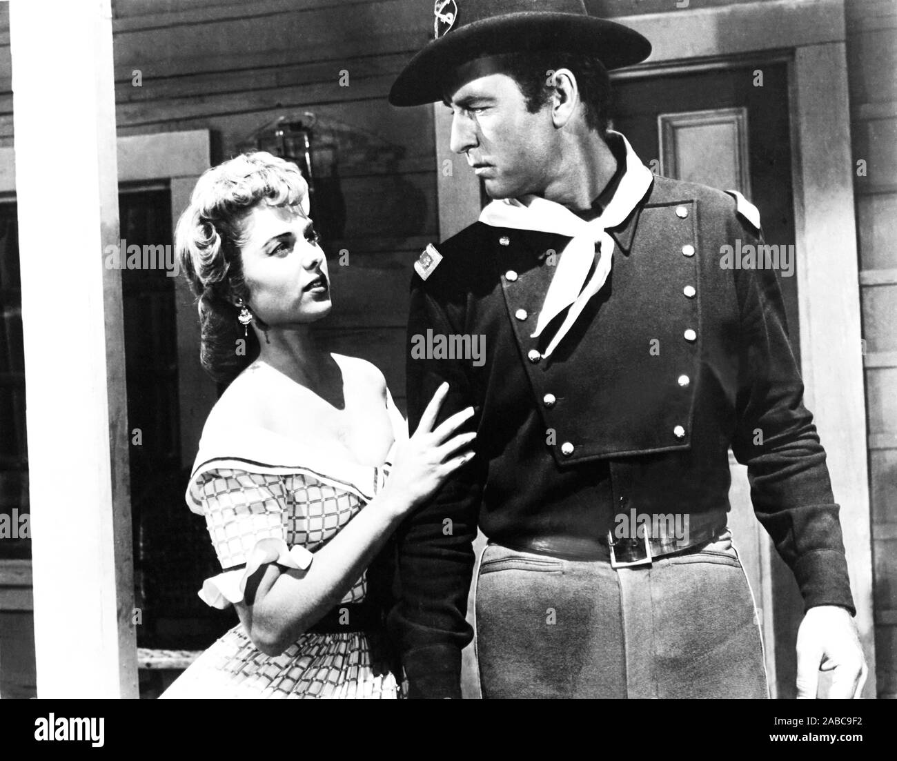 BATTLE OF ROGUE RIVER, from left, Martha Hyer, George Montgomery, 1954 ...