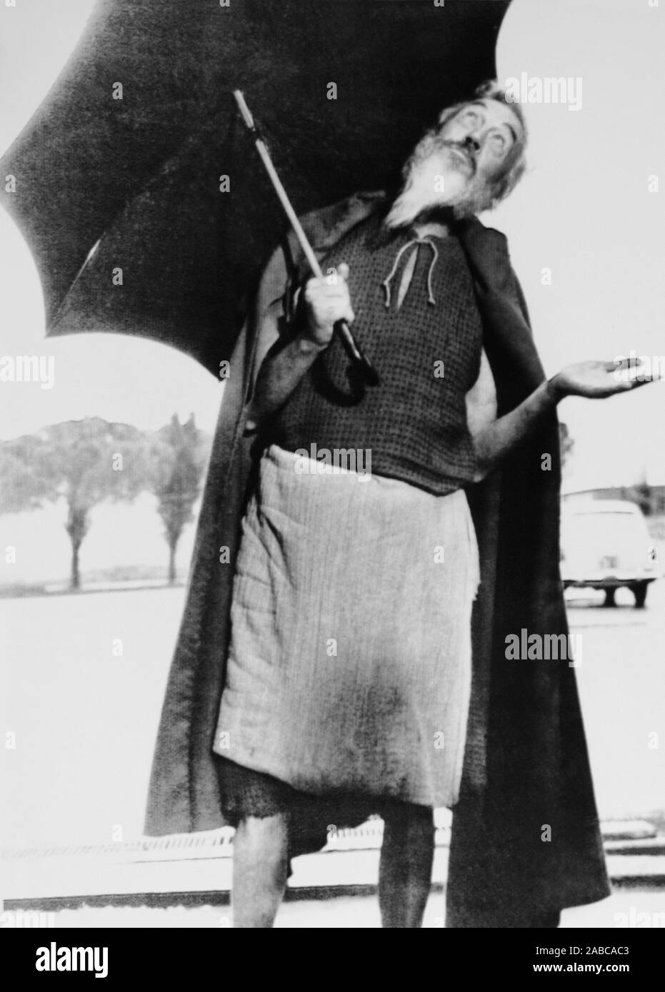 THE BIBLE, director John Huston hoping for rain on set, 1966, TM ...