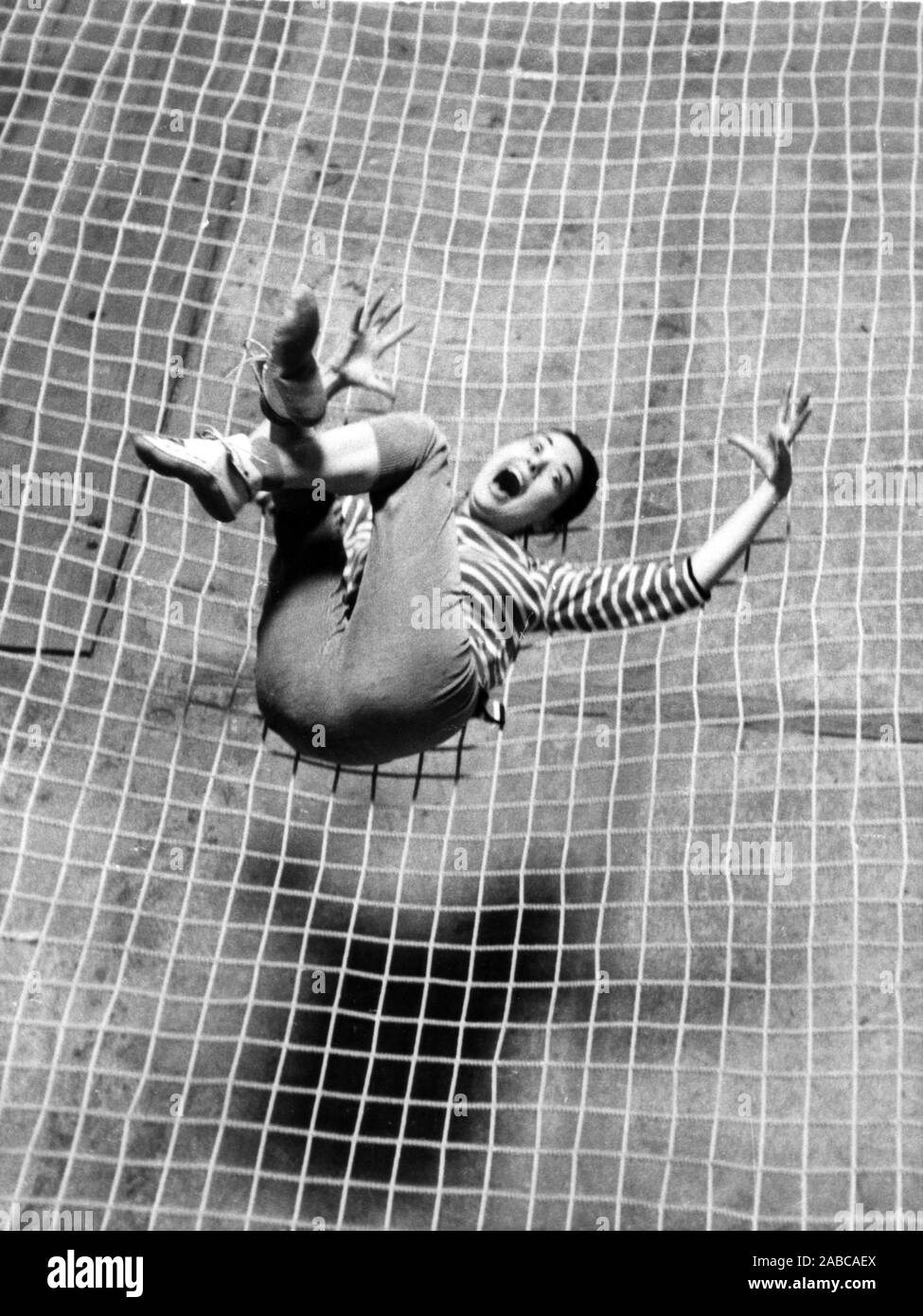 THE BIG CIRCUS, Adele Mara, training for her role as an aerialist, 1959 ...
