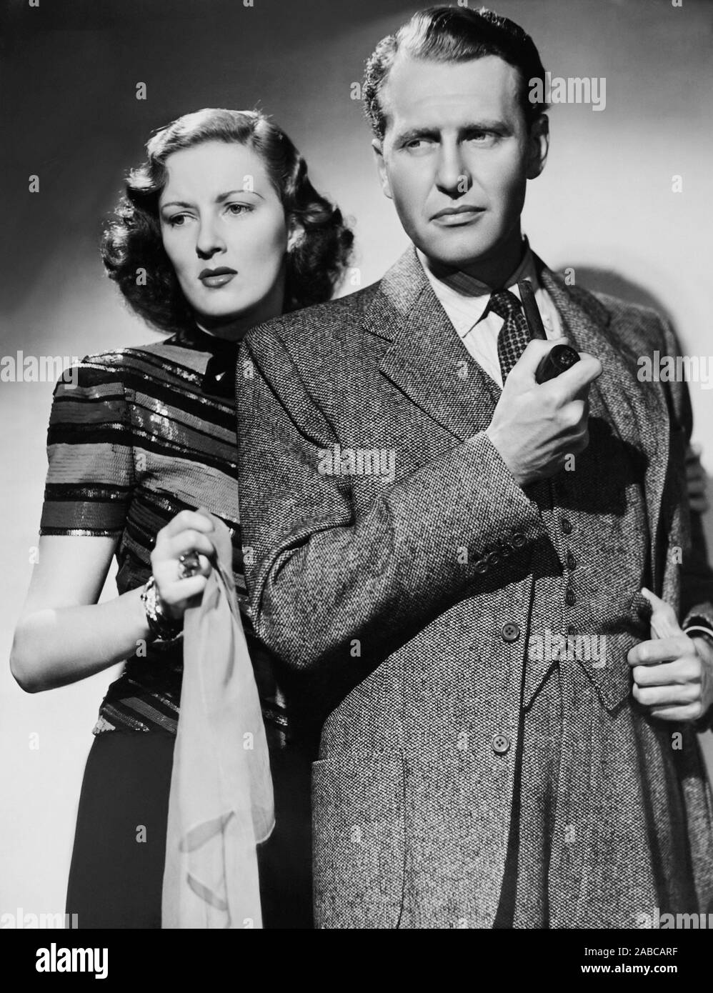 BLIND ALLEY, from left: Rose Stradner, Ralph Bellamy, 1939 Stock Photo ...
