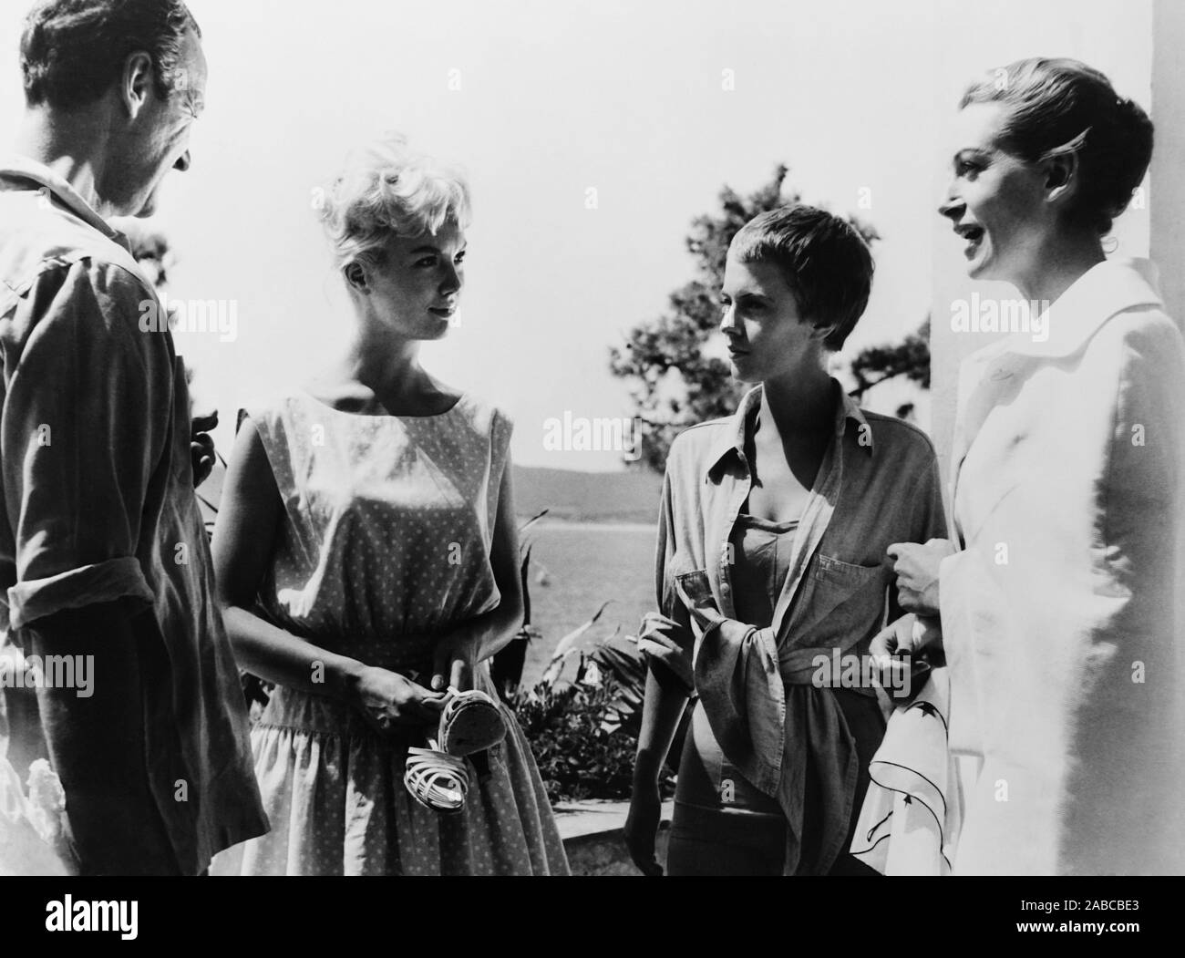 BONJOUR TRISTESSE, from left: David Niven, Mylene Demongeot, Jean ...