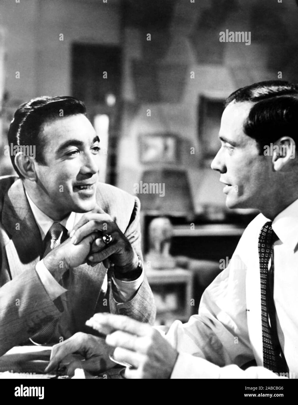 THE BRAVE BULLS, from left Anthony Quinn, Mel Ferrer, 1951 Stock Photo ...