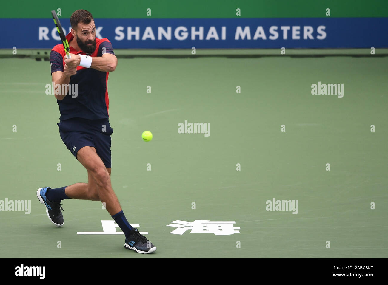 French professional tennis player Benoit Paire competes against Italian ...