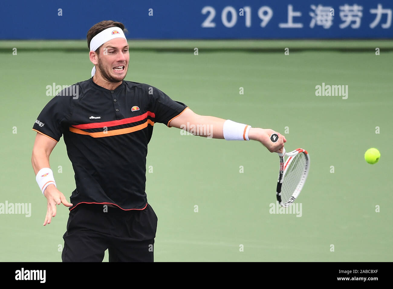 British professional tennis player Cameron Norrie competes against ...