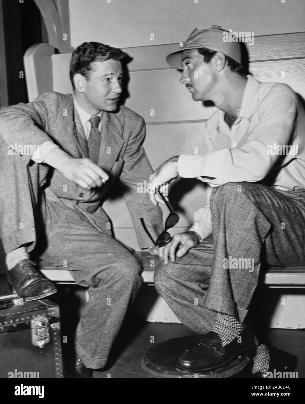 CASS TIMBERLANE, from left: Tom Drake, Zachary Scott on set, 1947 Stock ...