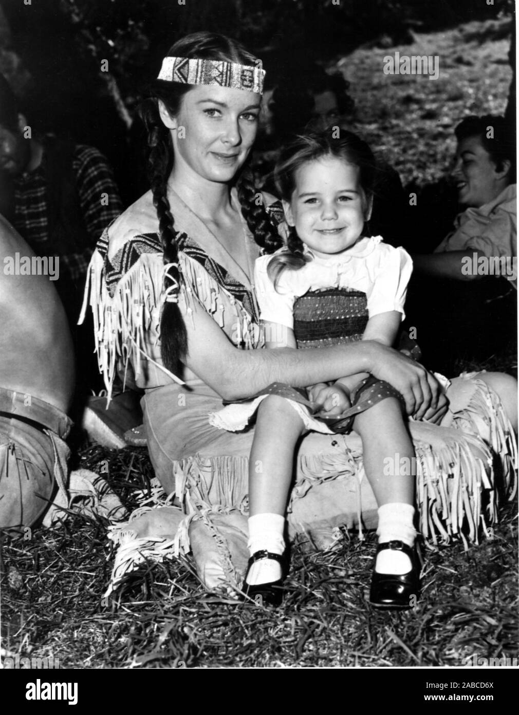 THE CHARGE AT FEATHER RIVER, Vera Miles, being visted on-set by her ...