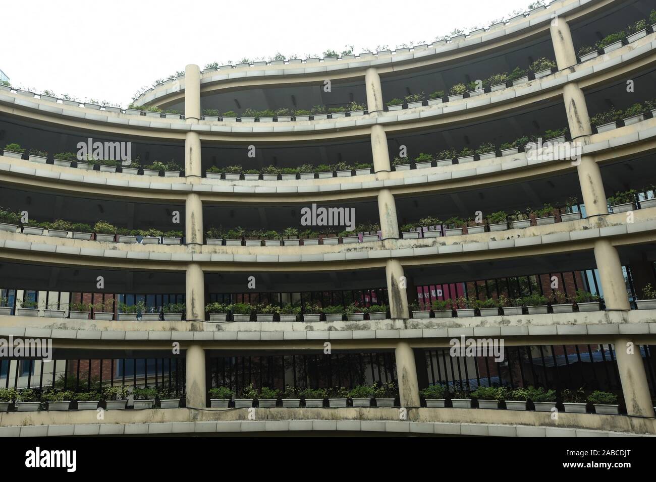 Picture of the inside of the circular parking lot in a community in ...