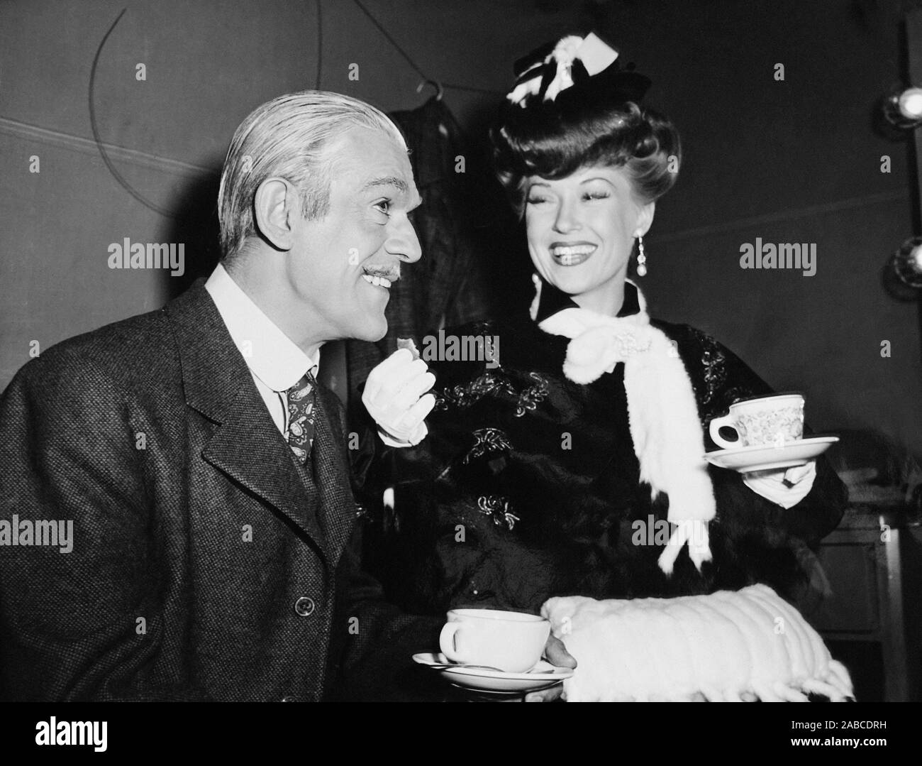 THE CLIMAX, from left: Boris Karloff, Jane Farrar on set, 1944 Stock ...