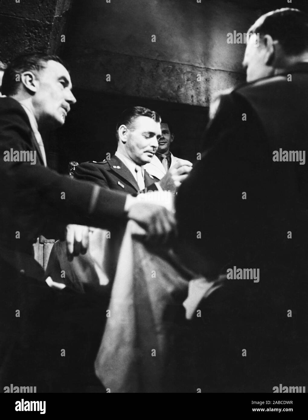 COMMAND DECISION, from left: Walter Pidgeon, Clark Gable on set, 1948 ...