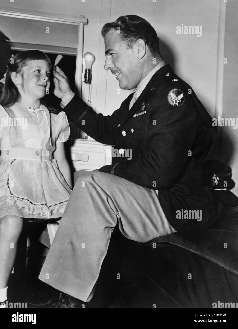COMMAND DECISION, Brian Donlevy visited by his daughter Judith Ann ...