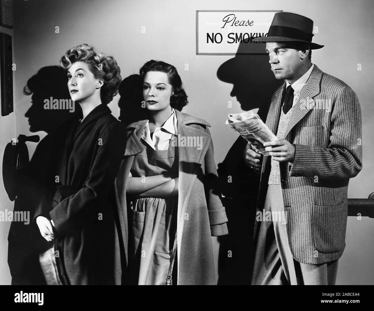 THE COMPANY SHE KEEPS, from left: Fay Baker, Jane Greer, Dennis O'Keefe ...